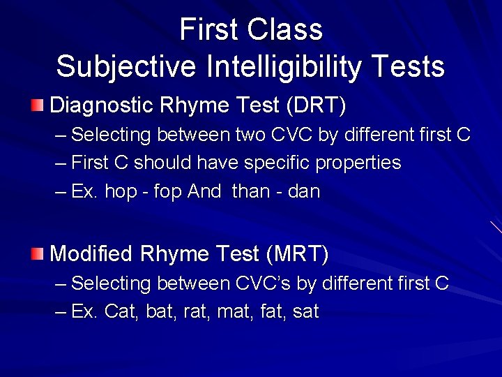 7 Speech Quality Assessment Quality Levels Subjective Tests