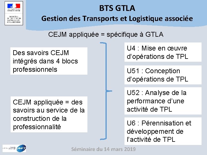 BTS GTLA Gestion des Transports et Logistique associe
