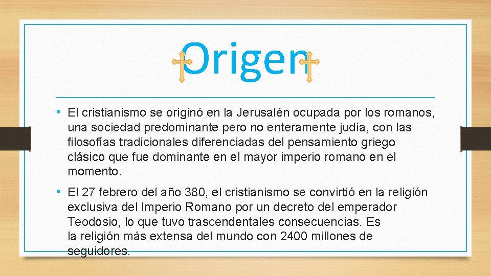 Cristianismo Victor Moreno 10 B Origen El cristianismo