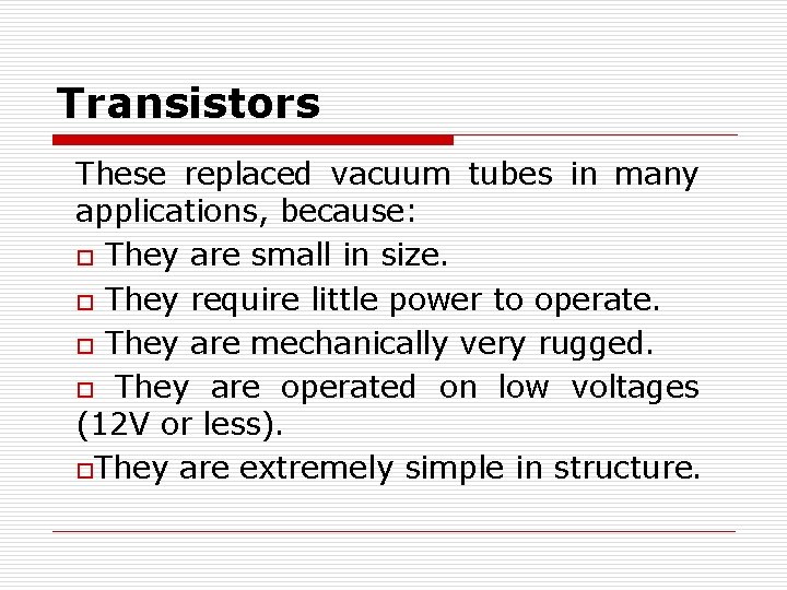 Chapter Four Active Components Integrated Circuits Introduction Basic