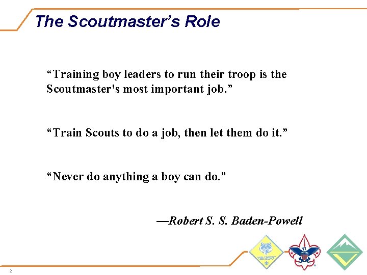 Introduction to Leadership Skills for Troops Troop 125