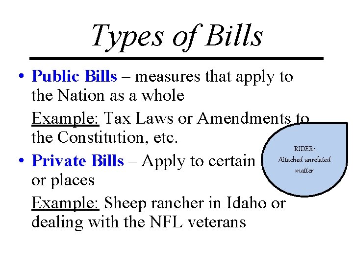 How a bill becomes a law American Govt