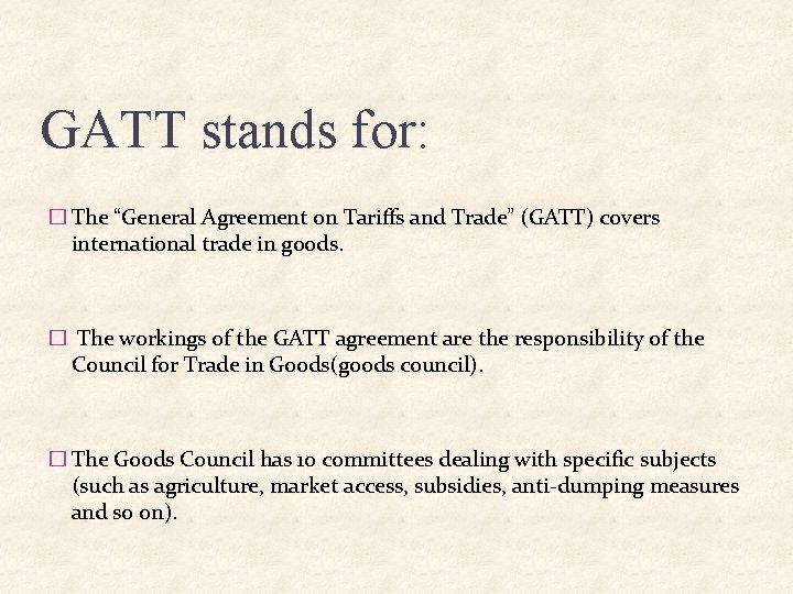 Introduction To WTO GATT Lecture 2 Salman Alam