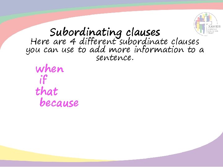 Year 2 SPAG Subordination NCLO Using subordinating clauses