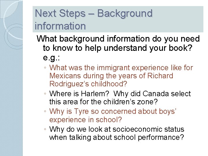 Talking about BIG Ideas BOOK GROUPS Building Expert