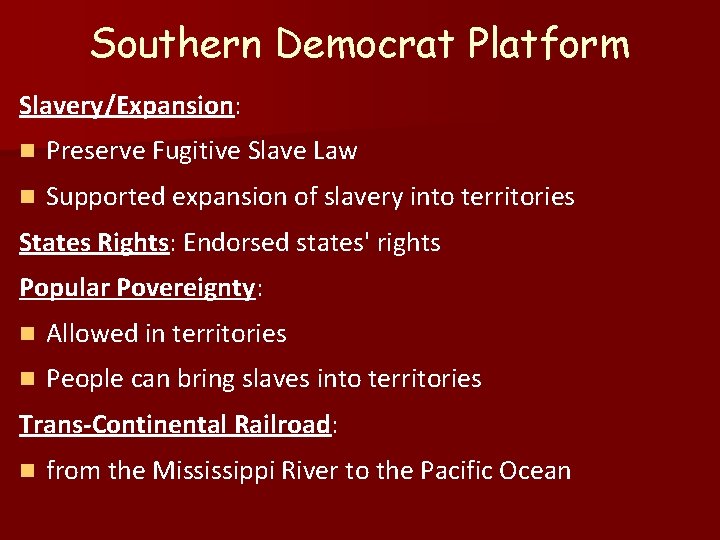The Election of 1860 The Candidates Abraham Lincoln