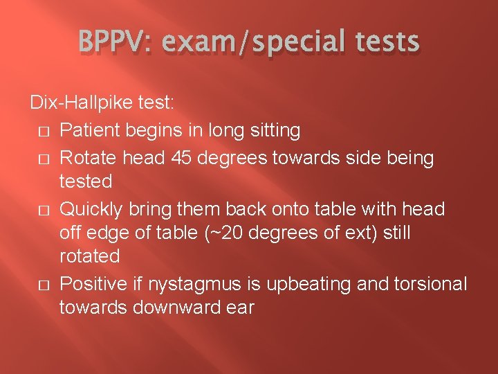 BPPV AND VESTIBULAR REHAB THERAPY Christopher Lambaren PT
