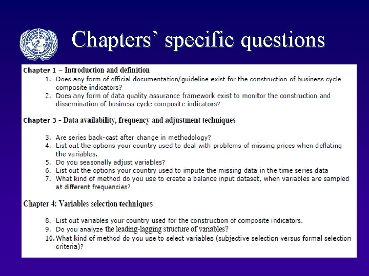 Draft questionnaire for the global assessment on Business