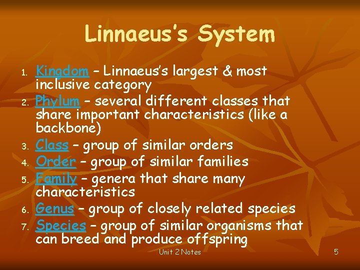 Finding Order in Diversity Biology is divided into
