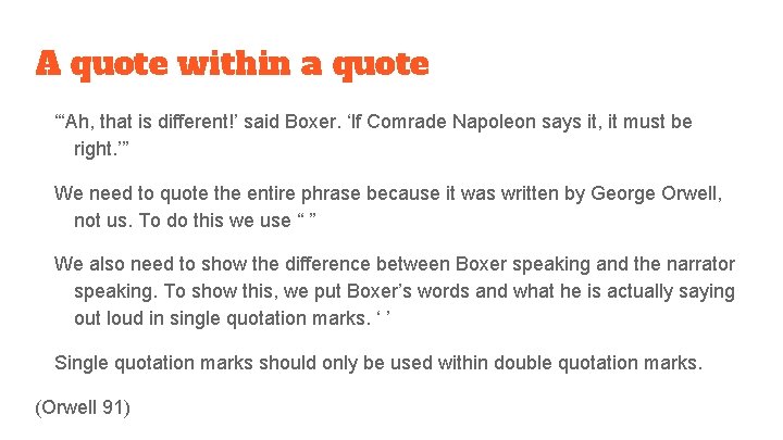 Quotations Citations Why do we use quotation marks