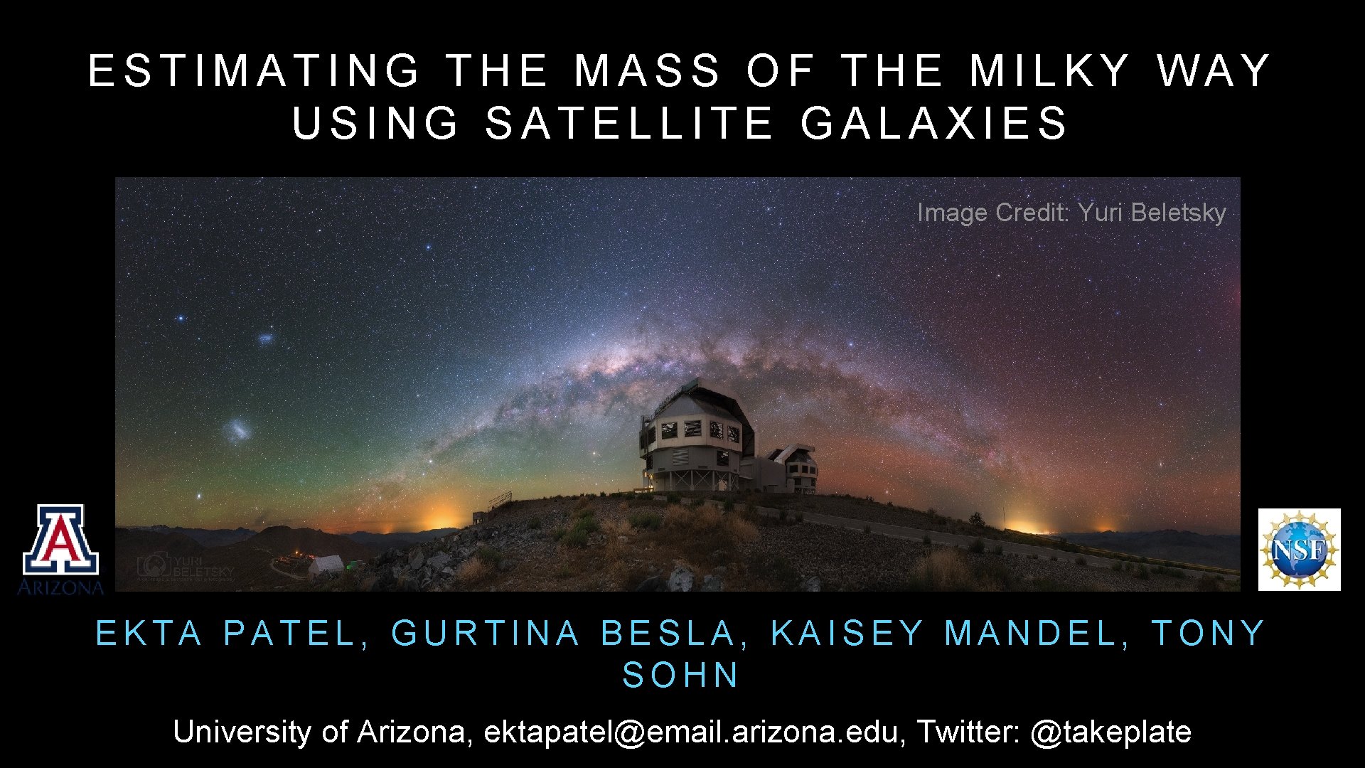 ESTIMATING THE MASS OF THE MILKY WAY USING