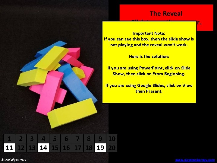 Big Erasers Important Note If you can see