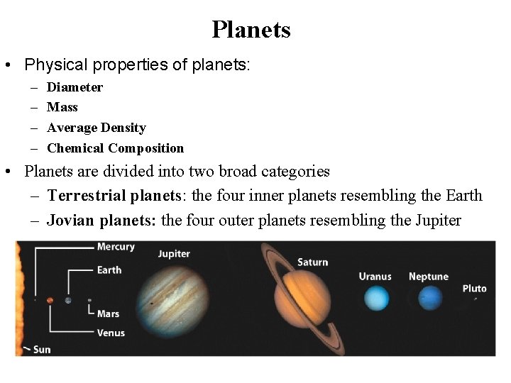 Comparative Planetology I Our Solar System Guiding Questions