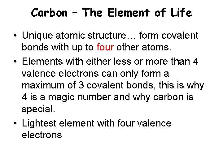 Carbon Chemistry Whats so special about Carbon Fourth