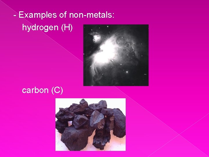 Metals The periodic table is split into 2