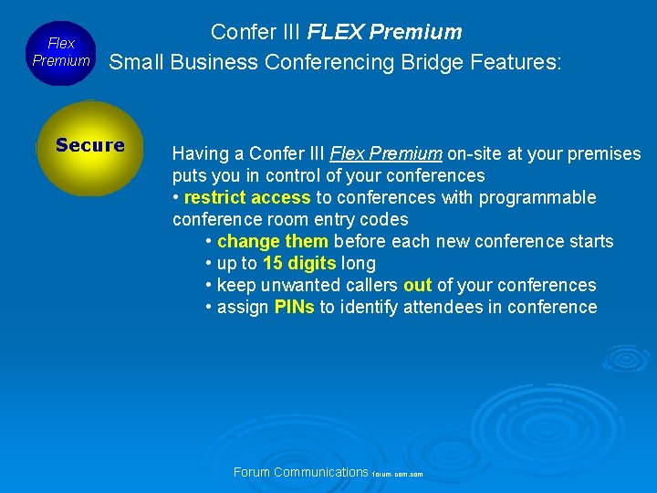 Confer III FLEX Premium Small Business Conferencing Bridge