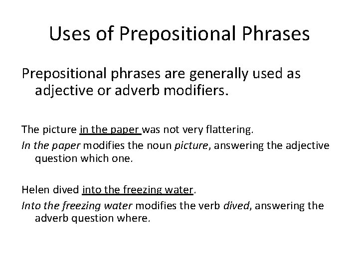 Parts of Speech Unit 3 Prepositions Definition A