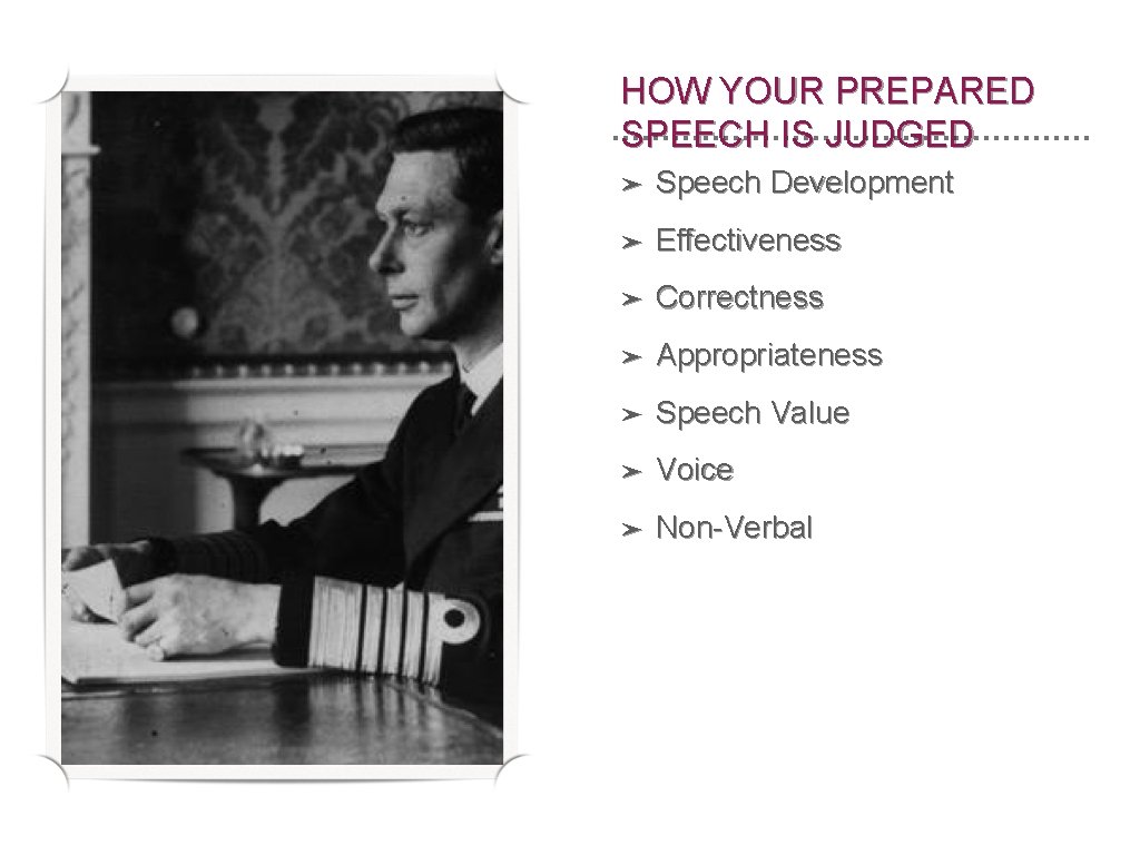 PREPARING FOR THE SPEECH COMPETITION GAD Fall Workshop