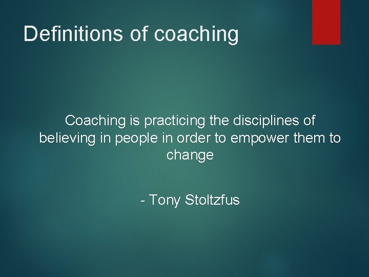 What is coaching BALANCE LIFE COACH TRAINING Definitions