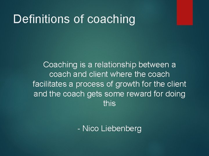 What is coaching BALANCE LIFE COACH TRAINING Definitions