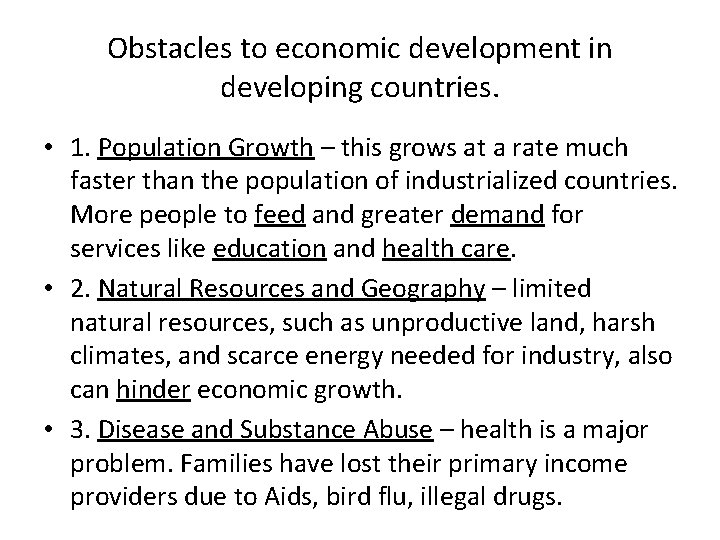 Developing Countries Ch 17 Notes The best way