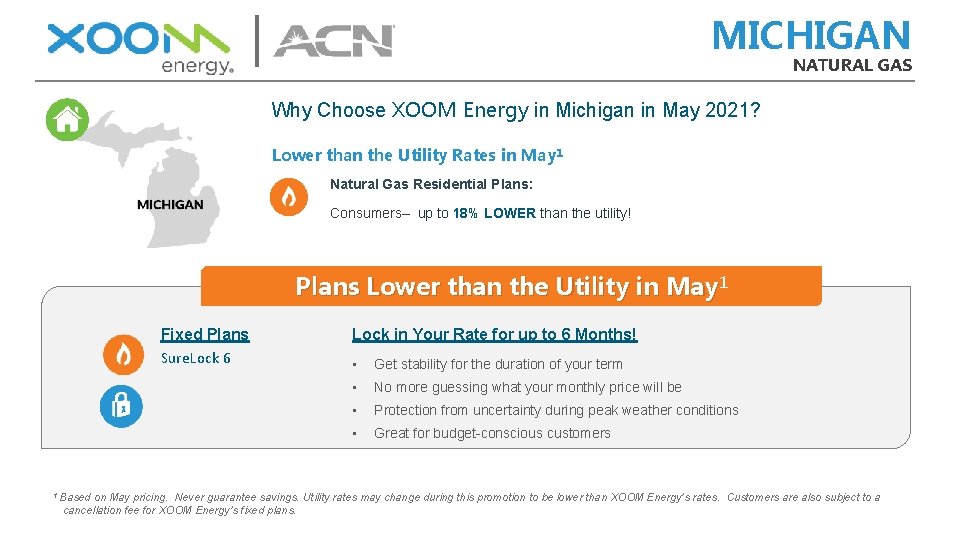 MICHIGAN NATURAL GAS Why Choose XOOM Energy in