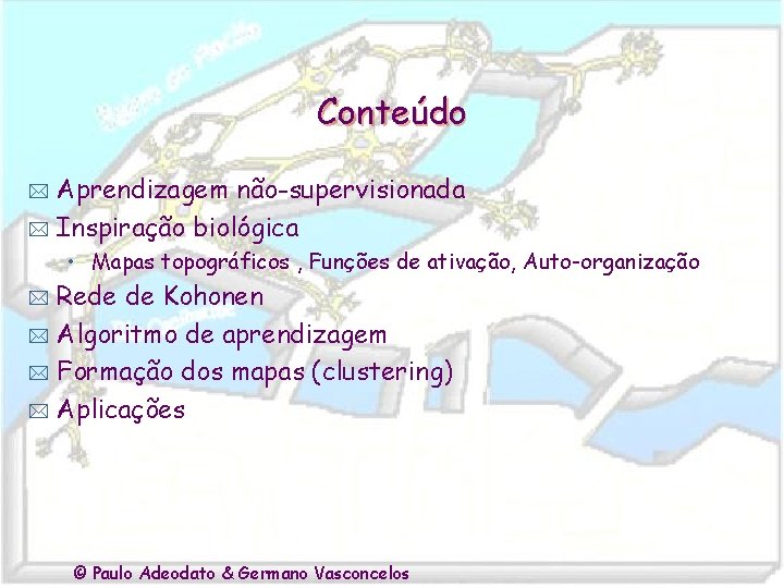 Redes de Kohonen Paulo Adeodato e Germano Vasconcelos