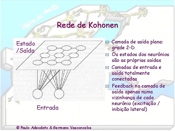 Redes de Kohonen Paulo Adeodato e Germano Vasconcelos