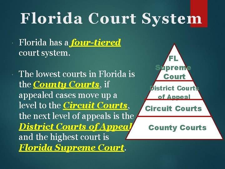The State Judicial Branch Lower State Courts Most