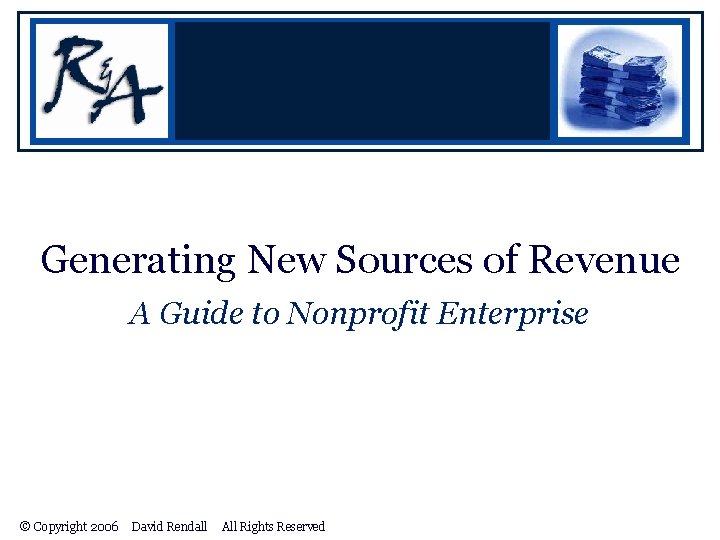 Generating New Sources of Revenue A Guide to