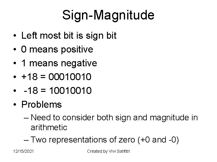 Chapter 8 Computer Arithmetic 12152021 Created by Vivi