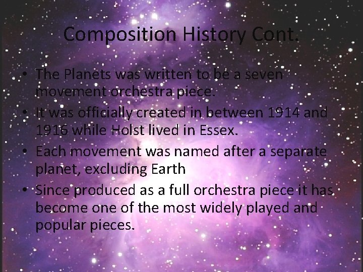 Gustav Holst The Planets By Spencer Vail His