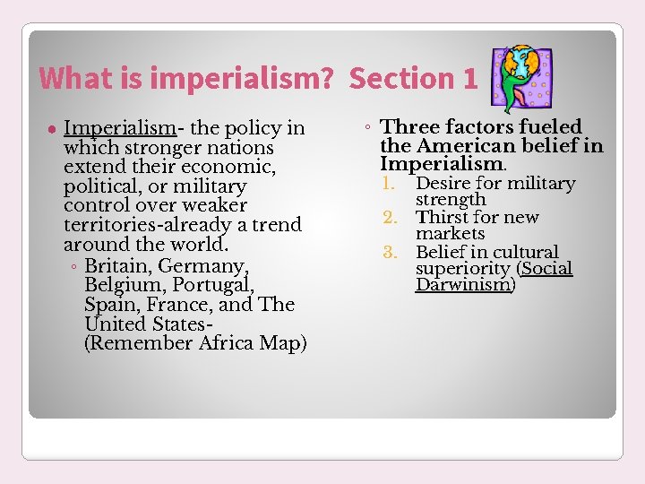 America Stretches Its WingsA History of Imperialism Outcome