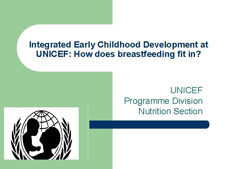 Integrated Early Childhood Development at UNICEF How does