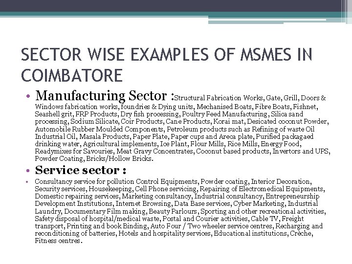 REGISTRATION OF MSMESSI Presentation by Shri T Sathis