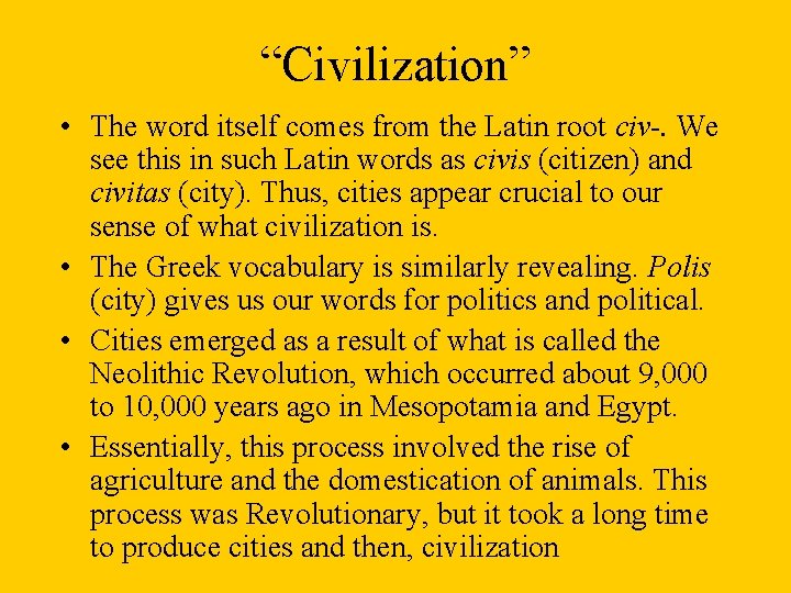 Western Civilization His 101 The West What do