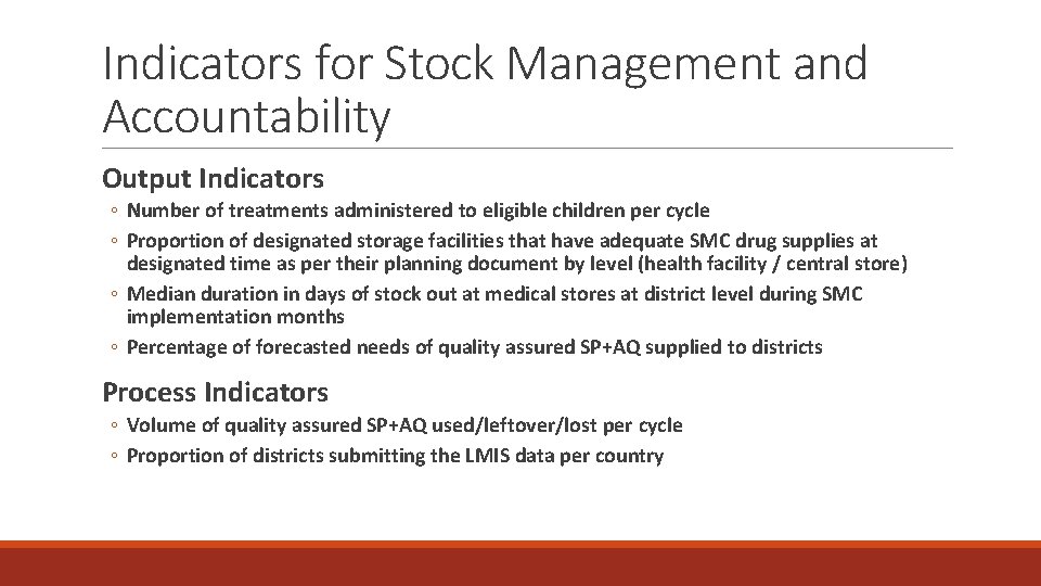 STOCK MANAGEMENT INVENTORY AND ACCOUNTABILITY STANDARDS WHAT WE