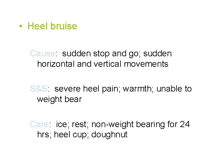 Lower Leg and Foot Injuries Recognition and Management