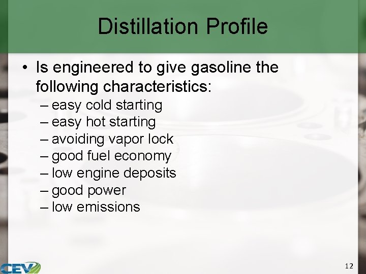 1 Objectives To understand proper use of fuel