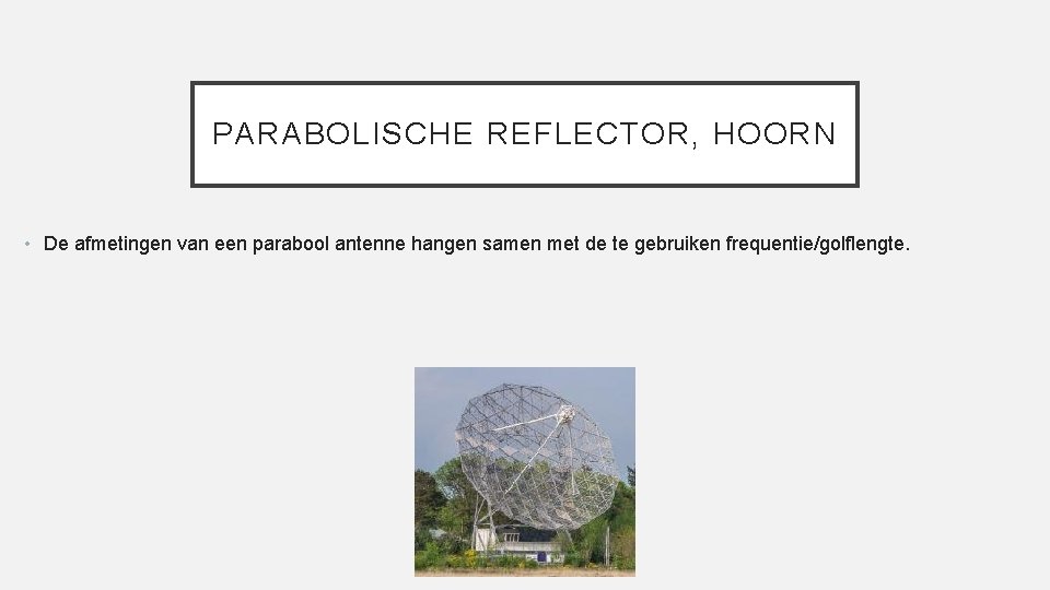 APPARATUURANTENNES jj0601007 PARABOLISCHE REFLECTOR HOORN PARABOLISCHE ...