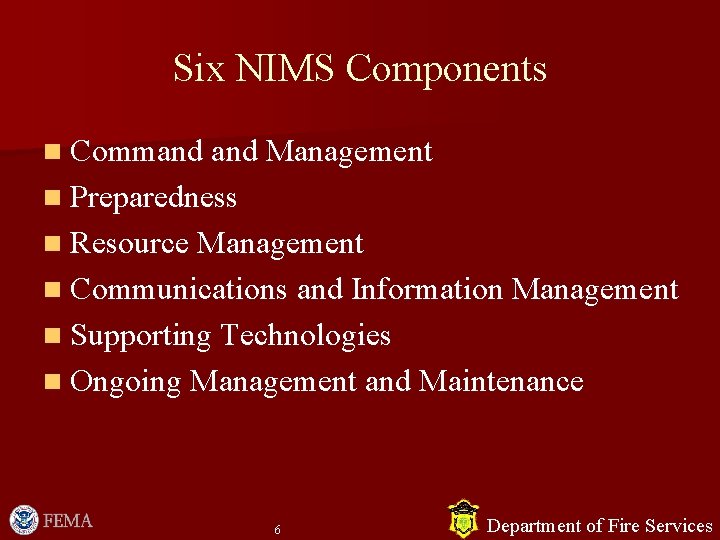 The National Incident Management System Awareness Presentation 1