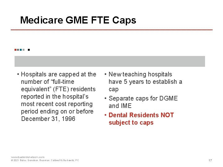 Graduate Medical Education GME Payment Update 2021 ADEA