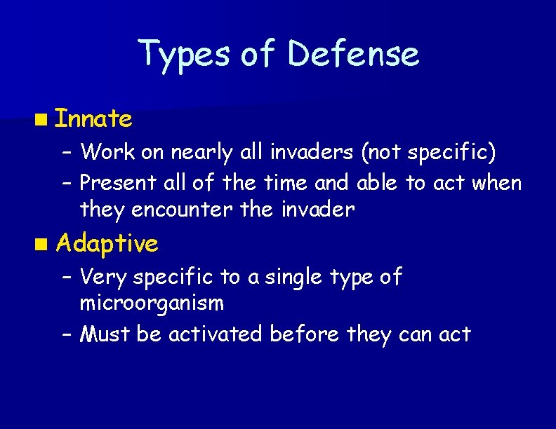 Chapter 8 Blood and Body Defenses Spelling Words