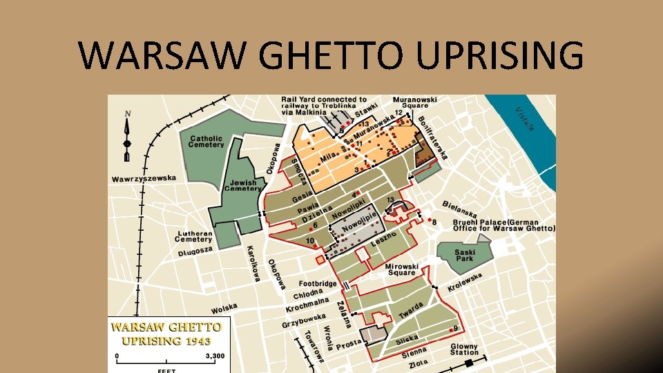 Ghettos Residential districts set up to segregate the
