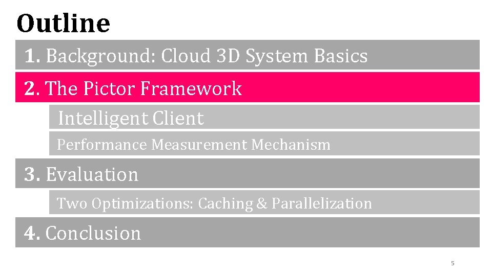 Pictor A Benchmarking Framework for Cloud 3 D