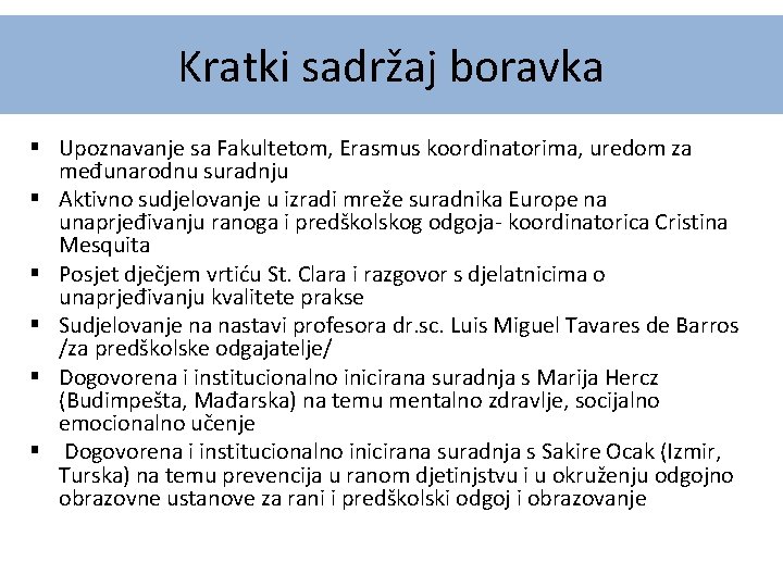 Staff Mobility For Training dr sc Toni Maglica