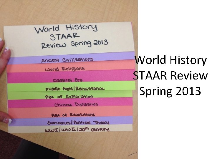 World History STAAR Review Spring 2013 Ancient Civilizations