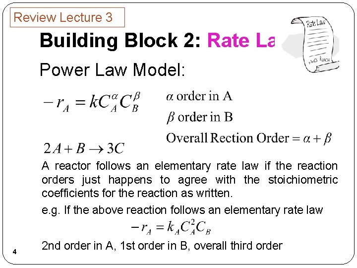 Lecture 6 Chemical Reaction Engineering CRE is the