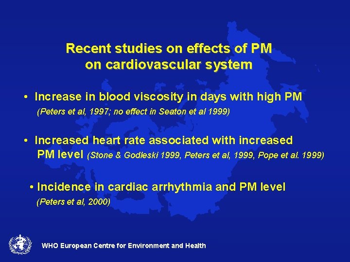 HEALTH RISKS OF PARTICULATE MATTER AIR POLLUTION An