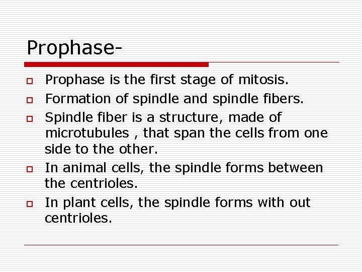 Mitosis Cell Replication Cell Replication o o During